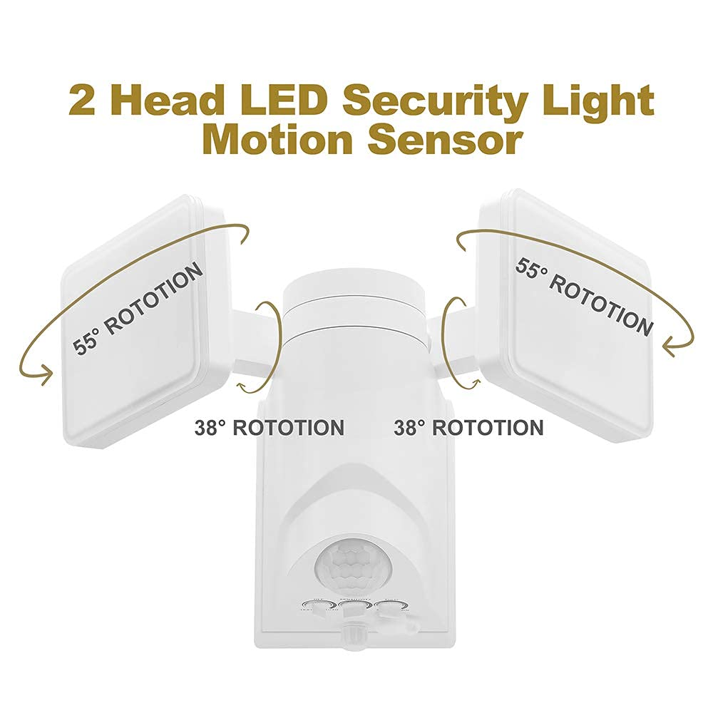 MKD Solar Outdoor Lights, LED Motion Sensor Outdoor Lights,10W/1200LM//5000K/IP44 Waterproof Solar Motion Lights Outdoor Solar Wall Lights Security Lights for Garden,Front Door, Backyard, Garage, Deck