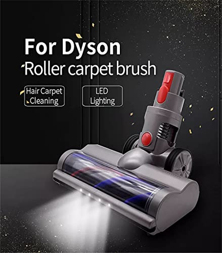 Amalfy Vacuum Motorhead Compatible with Dyson V15 V11 V10 V8 V7 Cordless Vacuum Cleaner, Quick-Release Turbine Brush with LED Headlight, Roller Carpet Cleaner Head Replacement Parts