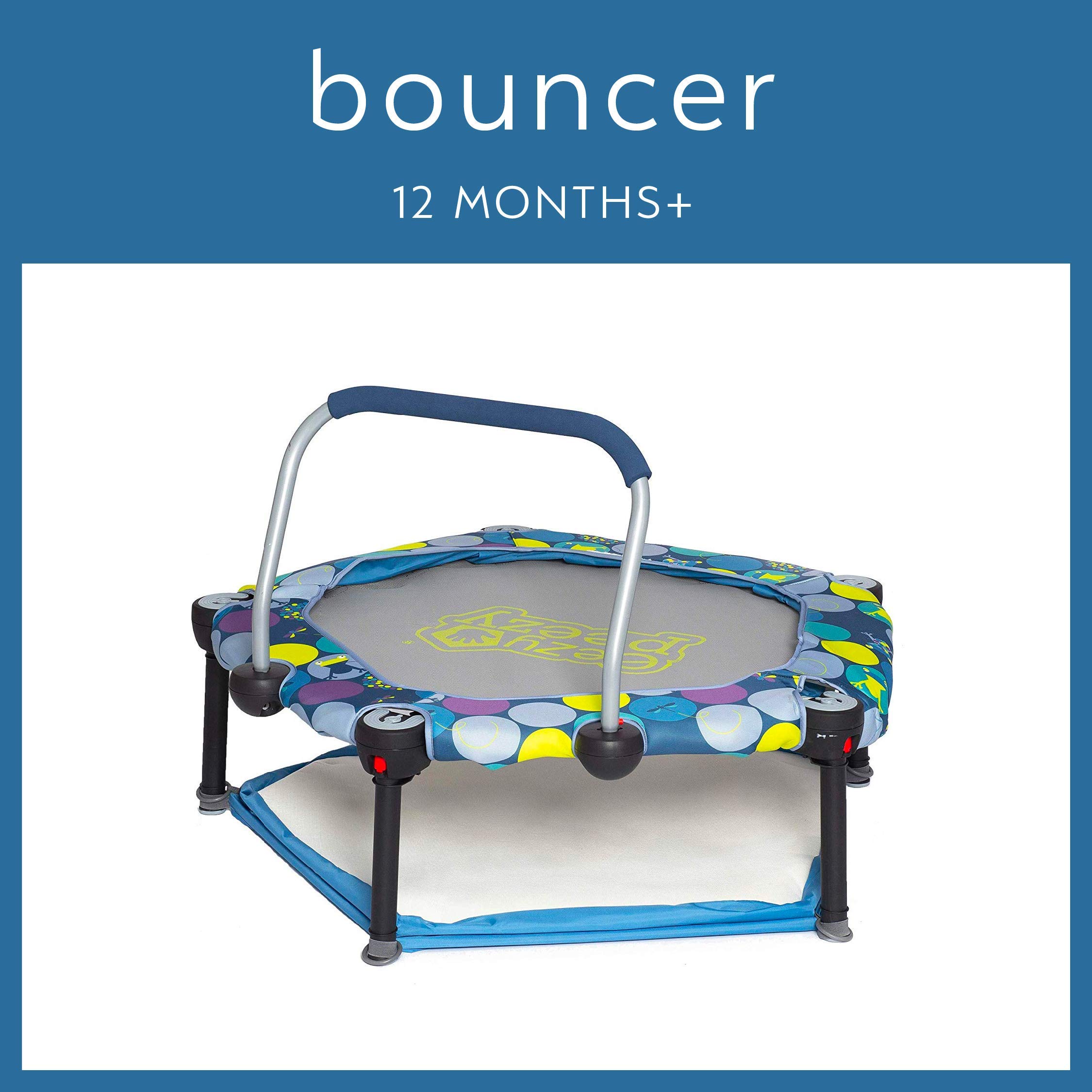 Eezy Peezy 3 in 1 Folding Ball Pit and Bouncer - Ball Pit Tent and Trampoline with Handle - Ages 10 Months to 5 Years