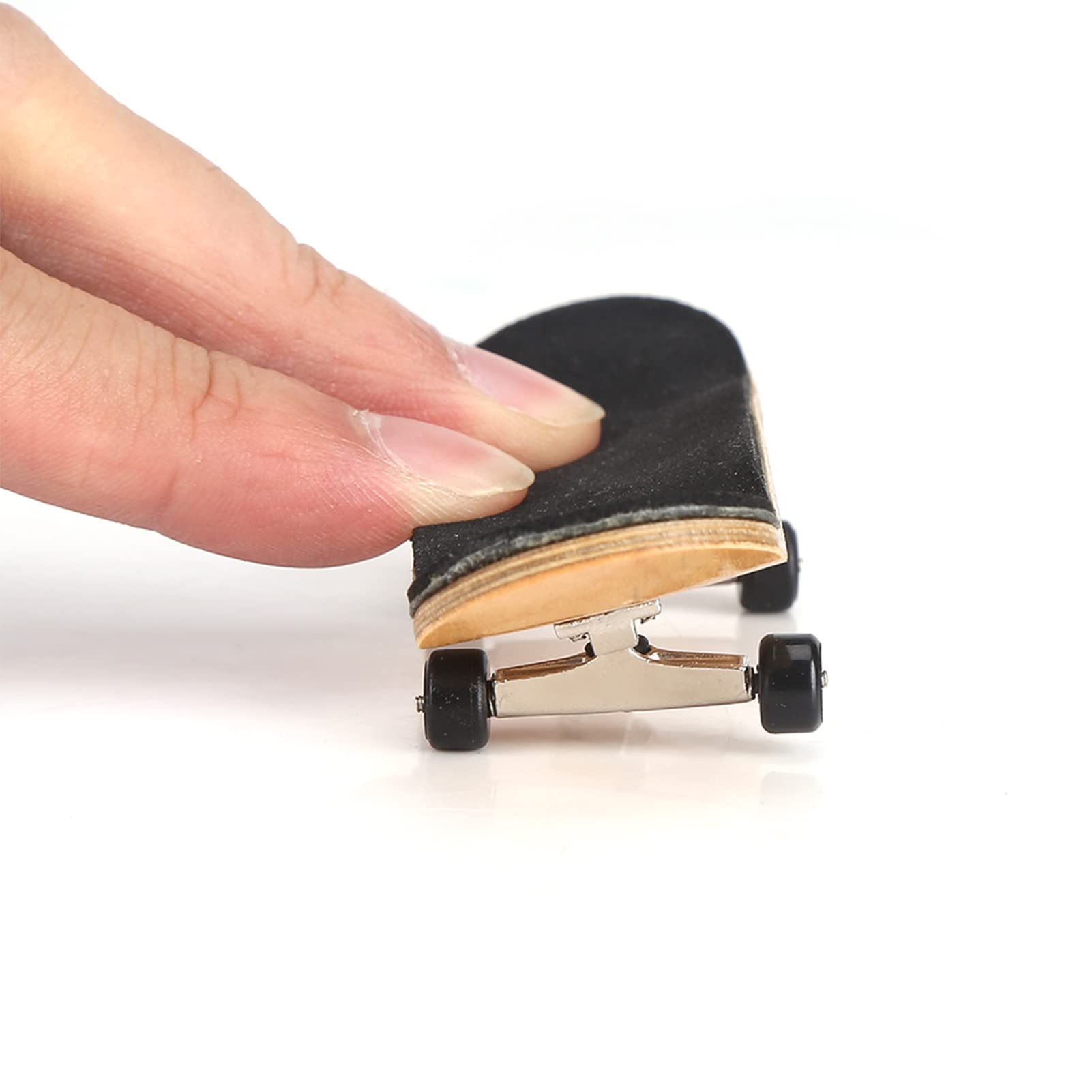 GLOGLOW Finger Skateboard, Wooden Mini Fingerboard Finger Toy with Wooden Board Professional Bearing and Wheel for Adults and