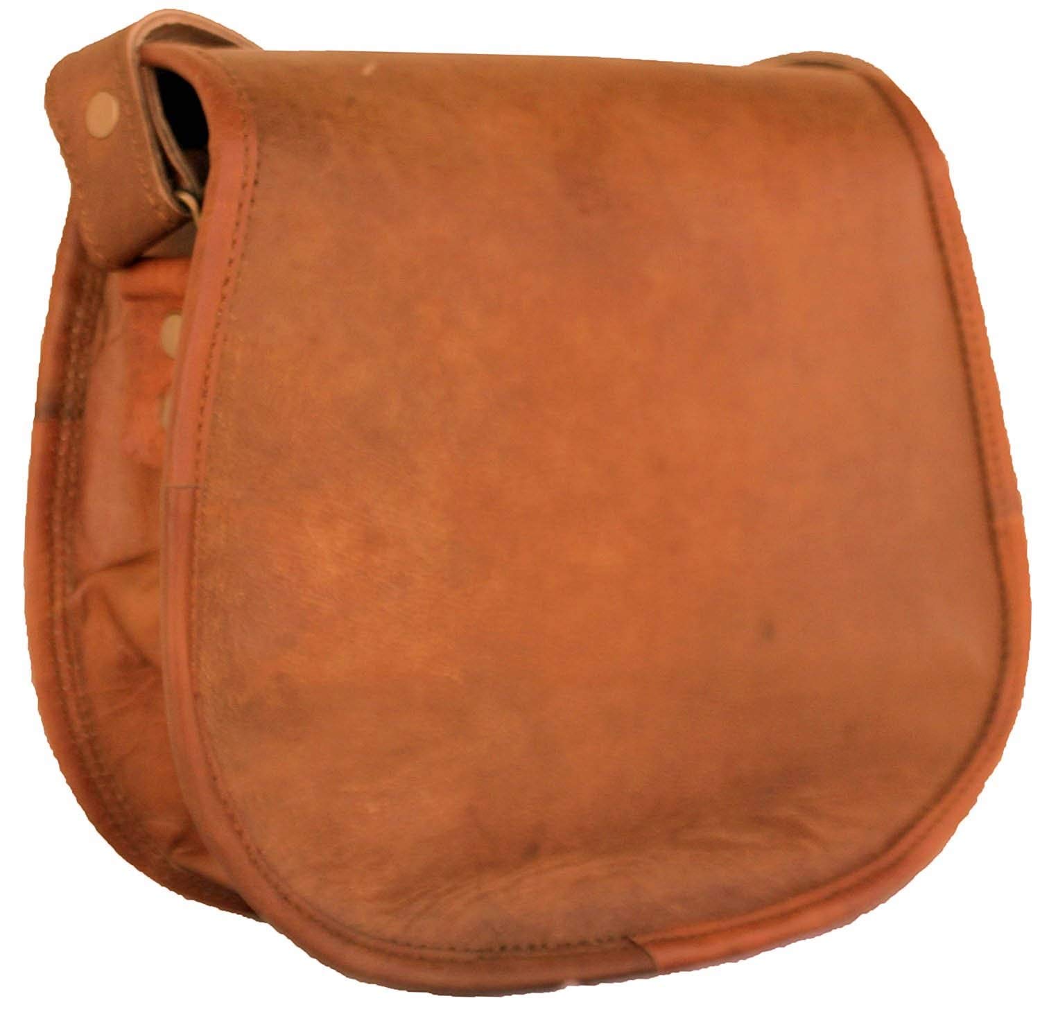 CraftShades Handmade Leather Sling Bag Women Vintage Style Brown Casual Cross Body Shoulder Bag Purse
