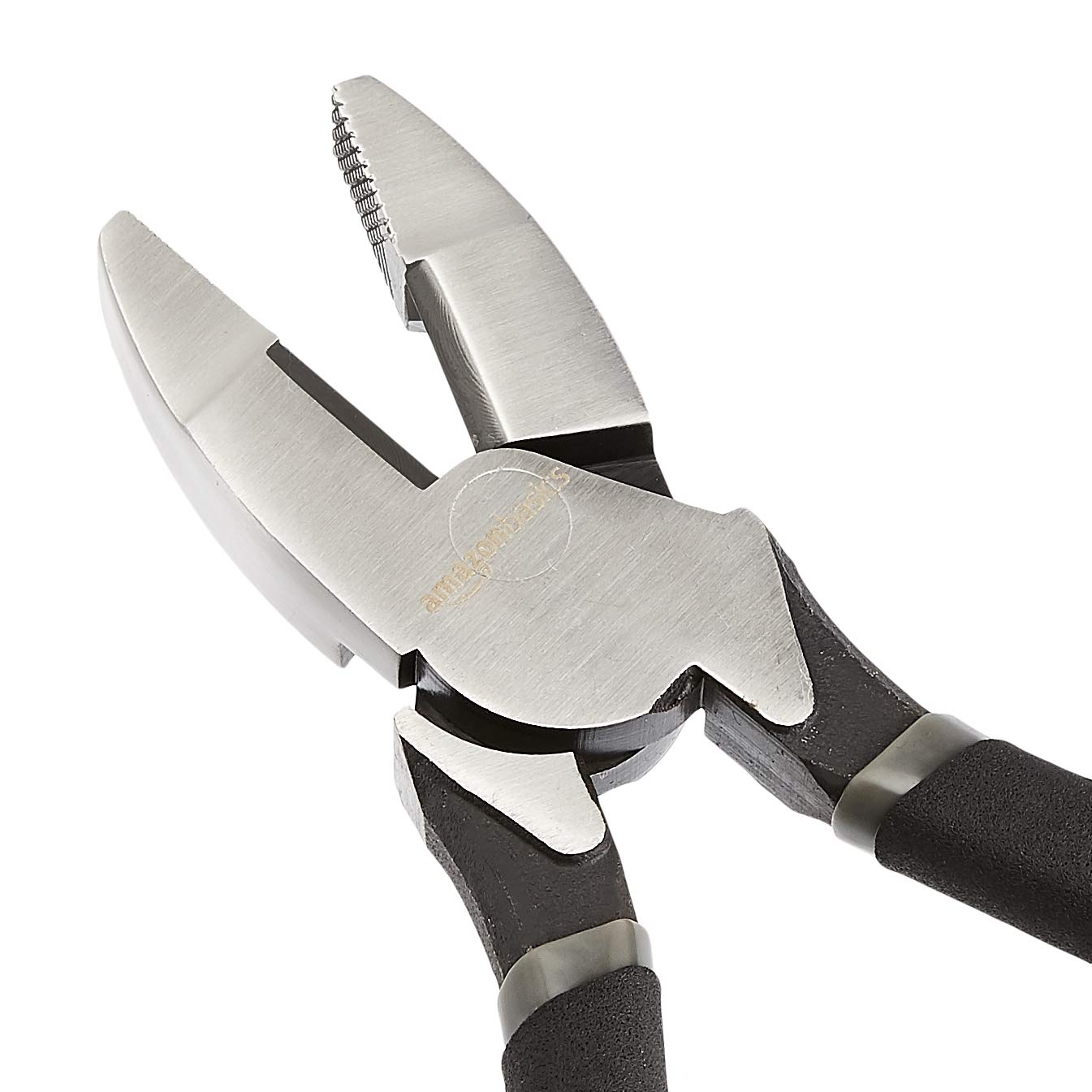 Amazon Basics High Leverage Combination Pliers - 9-Inch, Silver, Black