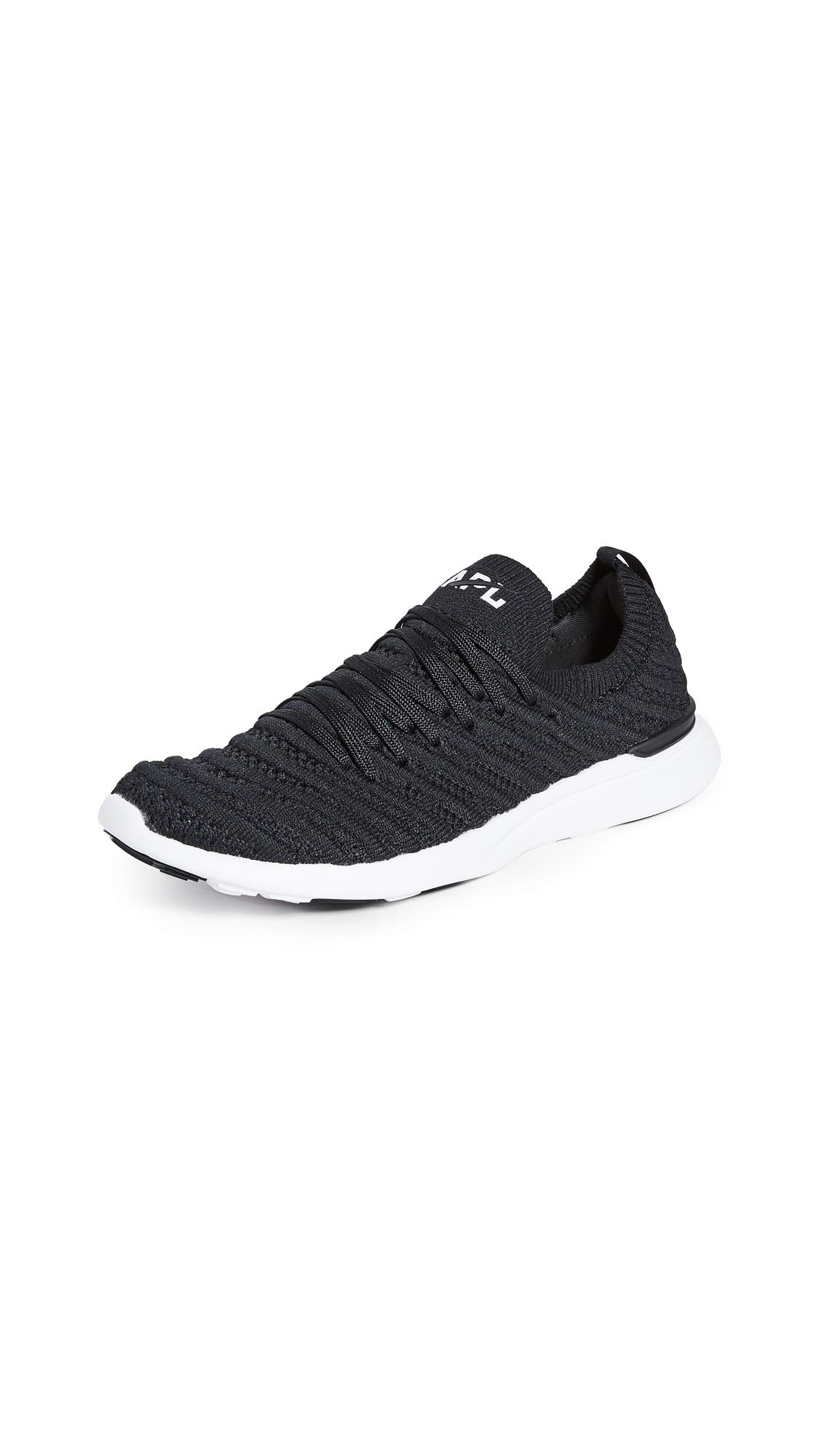 APL: Athletic Propulsion Labs Women's Techloom Wave Sneakers, Black/White, 5 Medium US