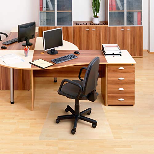 Amazon Basics Polycarbonate Anti Slip Chair Rectangular Mat For Hard Floors, 47" x 51", Clear