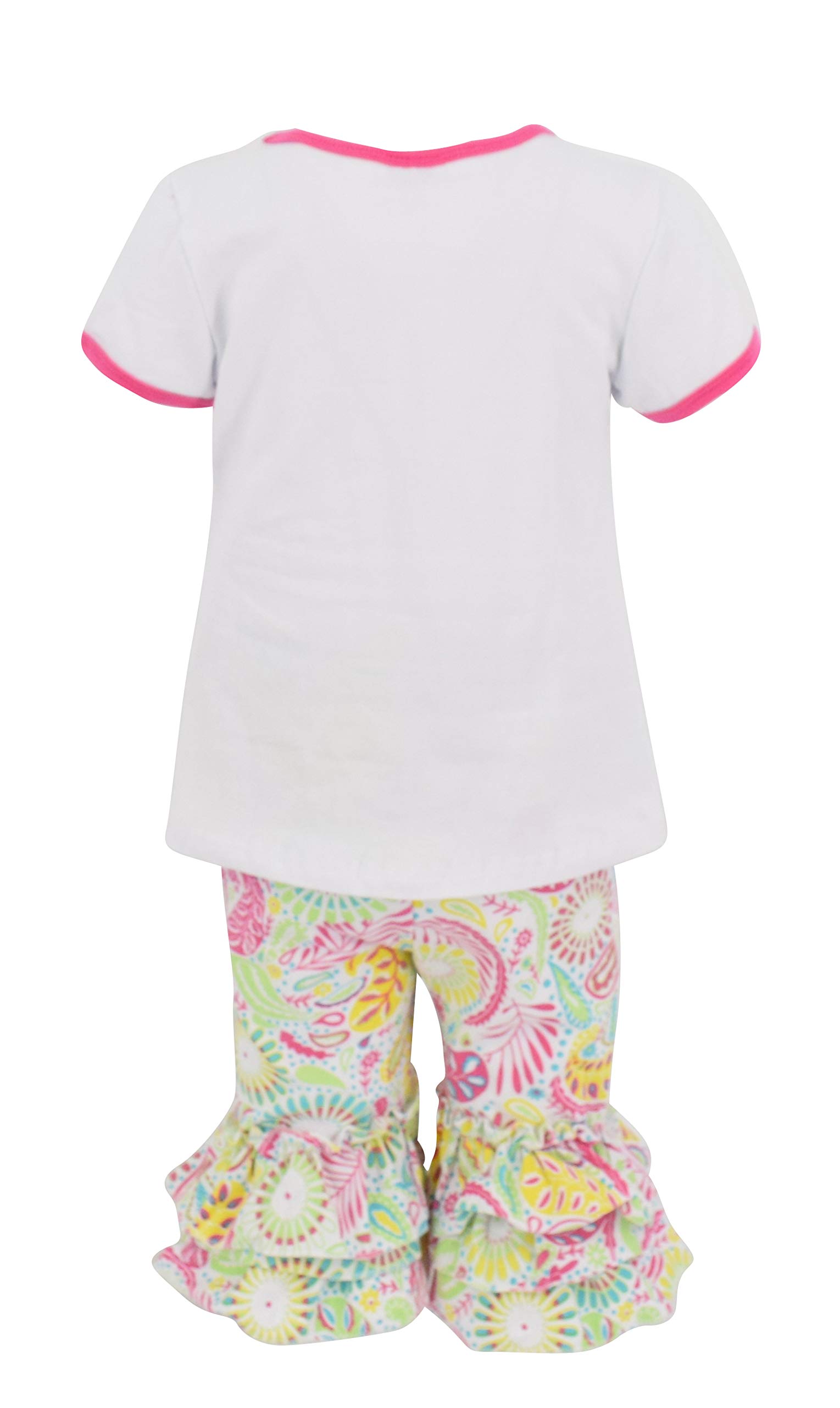 Unique Baby Girls Paisley Easter Bunny Easter Outfit (7/XXL, Pink)