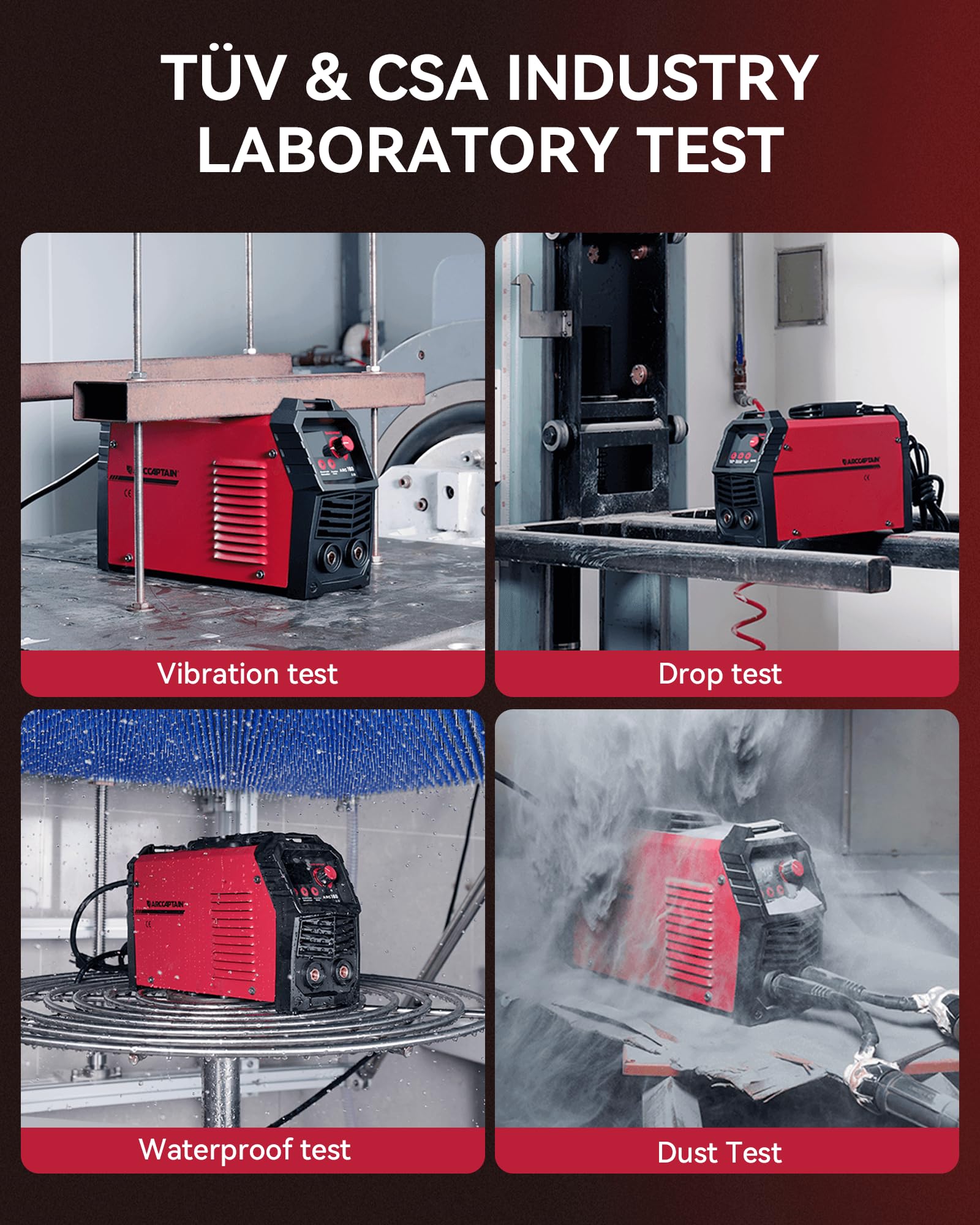 ARCCAPTAIN 110V/220V Stick Welder, [Large LED Display] 160Amp ARC Welding Machine with Synergic Control, IGBT Inverter Portable MMA Welder Machine with Lift Tig Hot Start, Arc force and Anti-Stick