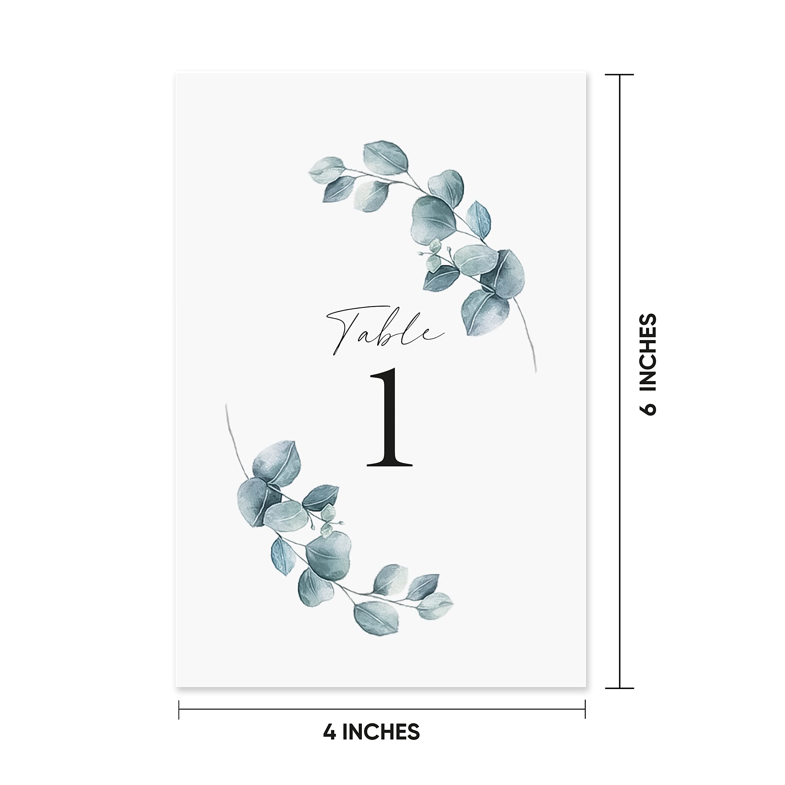 Table Numbers, Double-Sided Cards, 1-25 Plus Head Table Card, 4 x 6, Table Numbers for Wedding Reception, Anniversary, Baby Shower, Bridal Shower, Christmas, Parties, Events and Celebrations