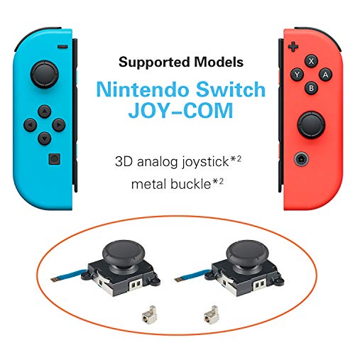 Aiworthy 2 Pack Analog 3D Joycon Joystick Replacement for Nintendo Switch