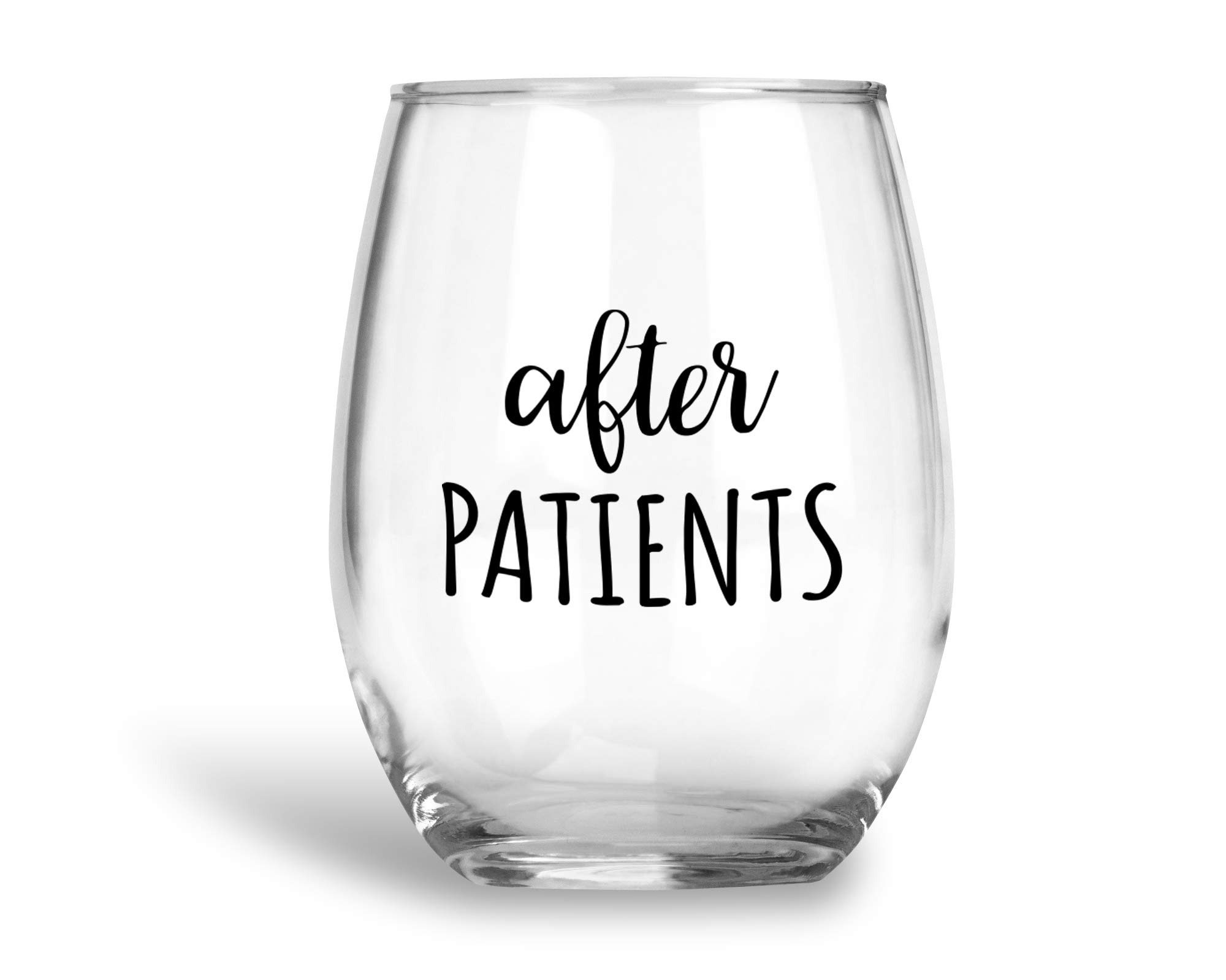 Artisan Owl Before Patients, After Patients SET - Set Contains: One (1) 15 oz Deluxe Large Double-Sided Mug and One (1) 17 oz Stemless Wine Glass