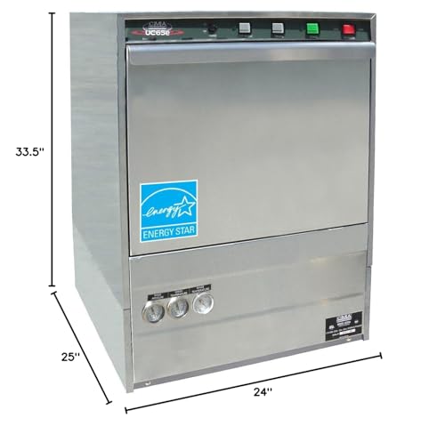 CMA UC65E High Temp 14-1/2" Opening Undercounter Dishwasher | 30 Racks/Hr