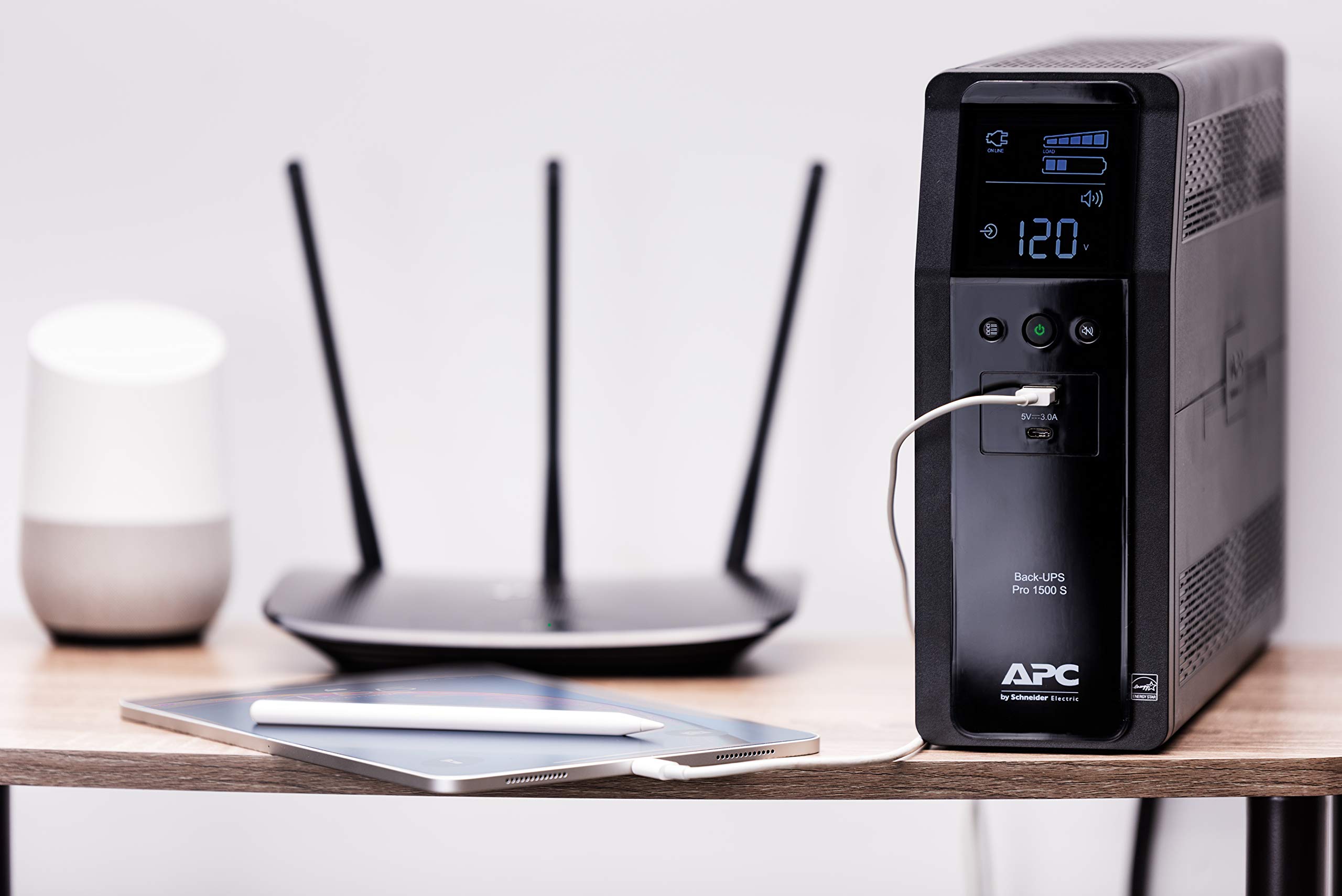 APC UPS 1500VA Sine Wave UPS Battery Backup and Surge Protector Power Strip Bundle