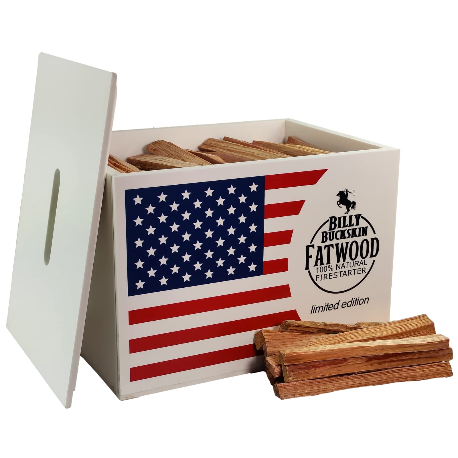 Fatwood Fire Starter Sticks (10 lb Box) - All Natural Resin-Rich Fatwood for Wood Stoves, Fireplaces, Campfires | Easy & Safe Fire Logs, Long-Lasting Firewood, 140 Sticks