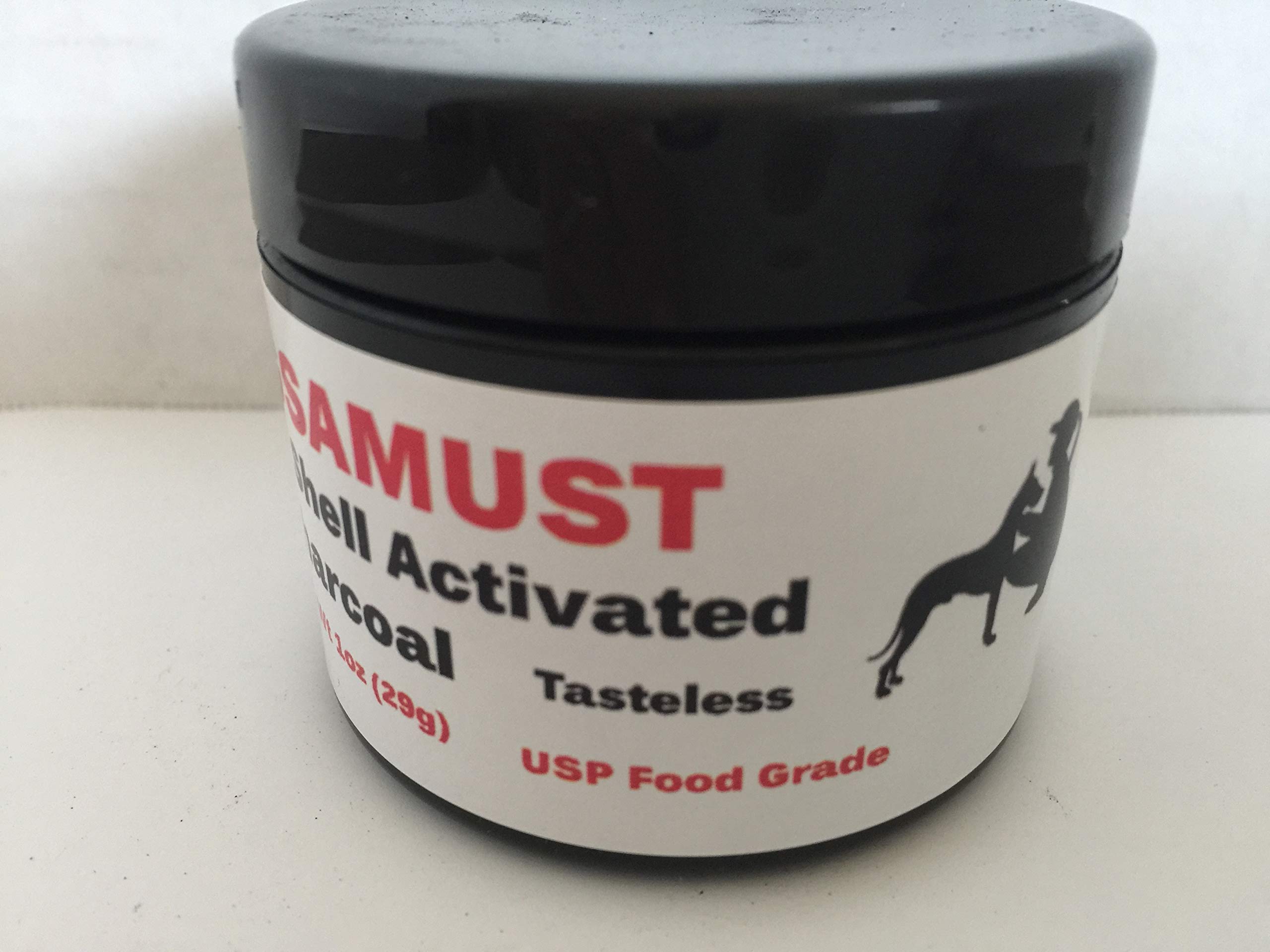 DOGSAMUST All Natural Coconut Shell Activated Charcoal for Dogs 1 oz Powder