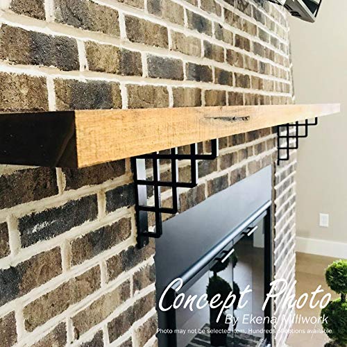 Ekena Millwork BKTM02X10X12TMI-CASE-4 Miller, 2"W x 10"D x 12"H, Powder Coated Black, 4 Piece