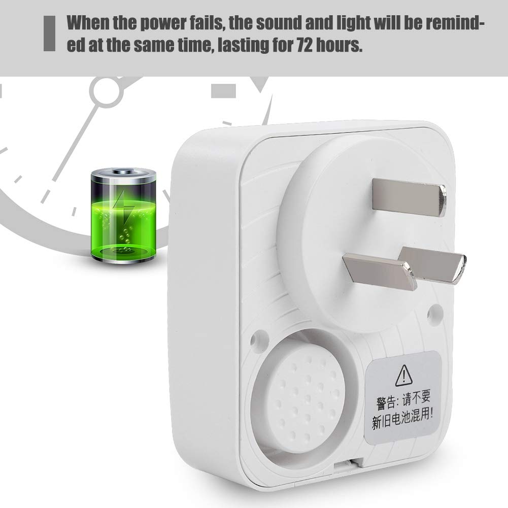 Automatic Power Failure Alerter Rechargeble Emergence Lamp Reminder Abnomal Voltage Alarm, More Than 108DB