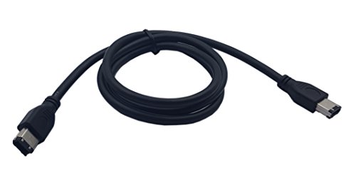 zdyCGTime 5FT 6 Pin to 6 Pin Firewire DV iLink Male to Male IEEE 1394 Cable(Black)