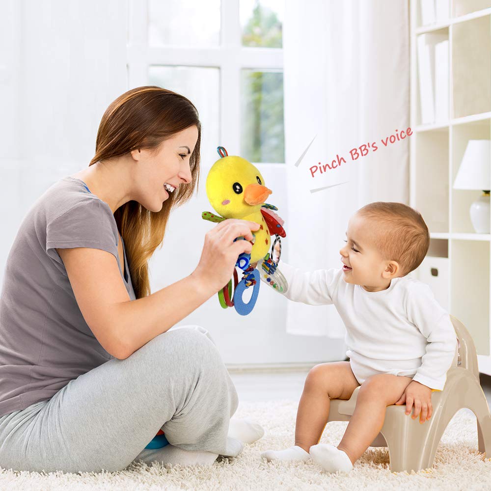 Baby Rattles Toys with Teether,Bed Bell for Toddler in pram,Gifts for Baby Aged 3 Months or More (Bird)