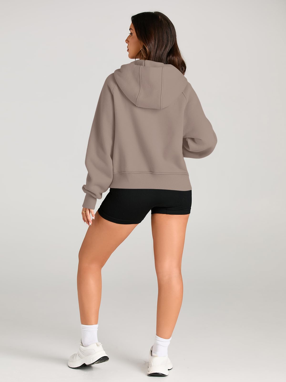 AUTOMET Hoodies Sweatshirts for Women Quarter Half Zip Up Pullover Sweaters Cropped Trendy Fall Outfits Winter Clothes Fashion 2024