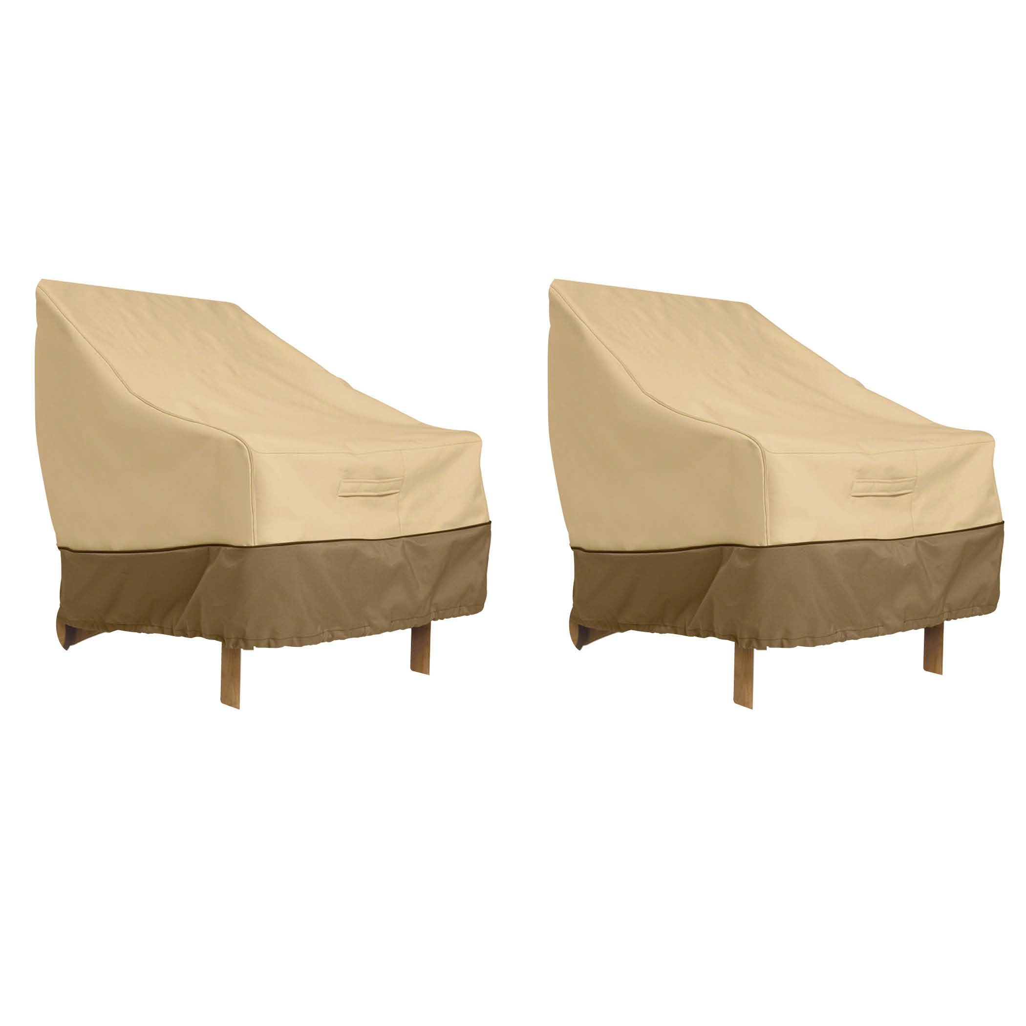 Classic Accessories Veranda Water-Resistant 25.5 Inch Patio Chair Cover, 2-Pack, Outdoor Patio Chair Covers
