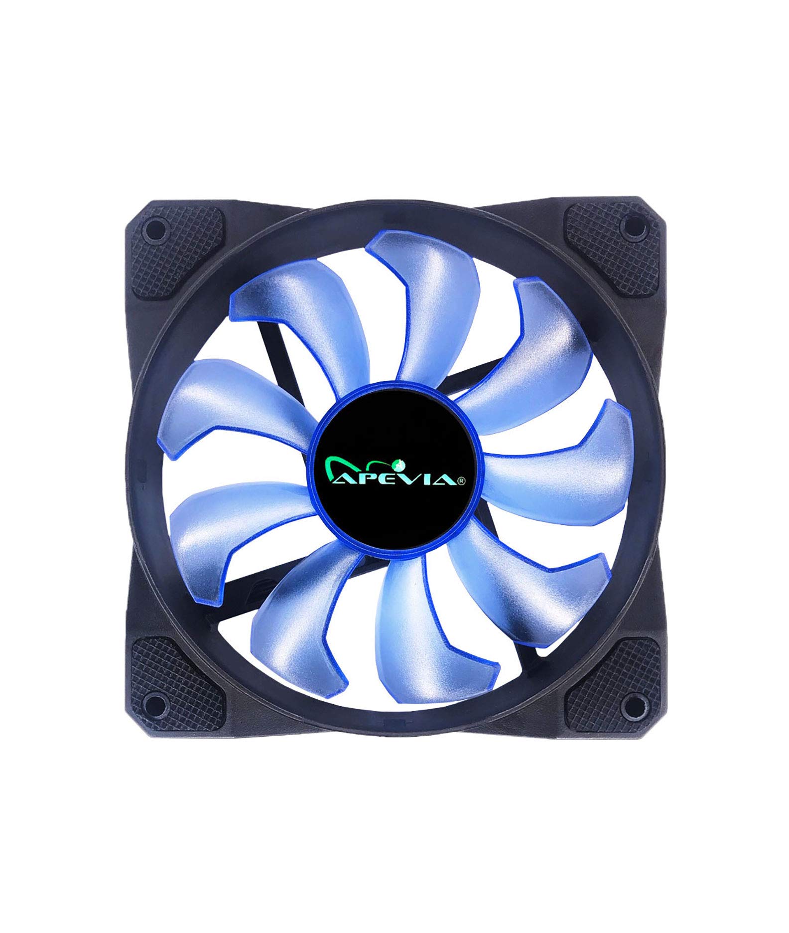 APEVIA CO312L-GN Cosmos 120mm Green LED Ultra Silent Case Fan w/ 16 LEDs & Anti-Vibration Rubber Pads (3 Pk)