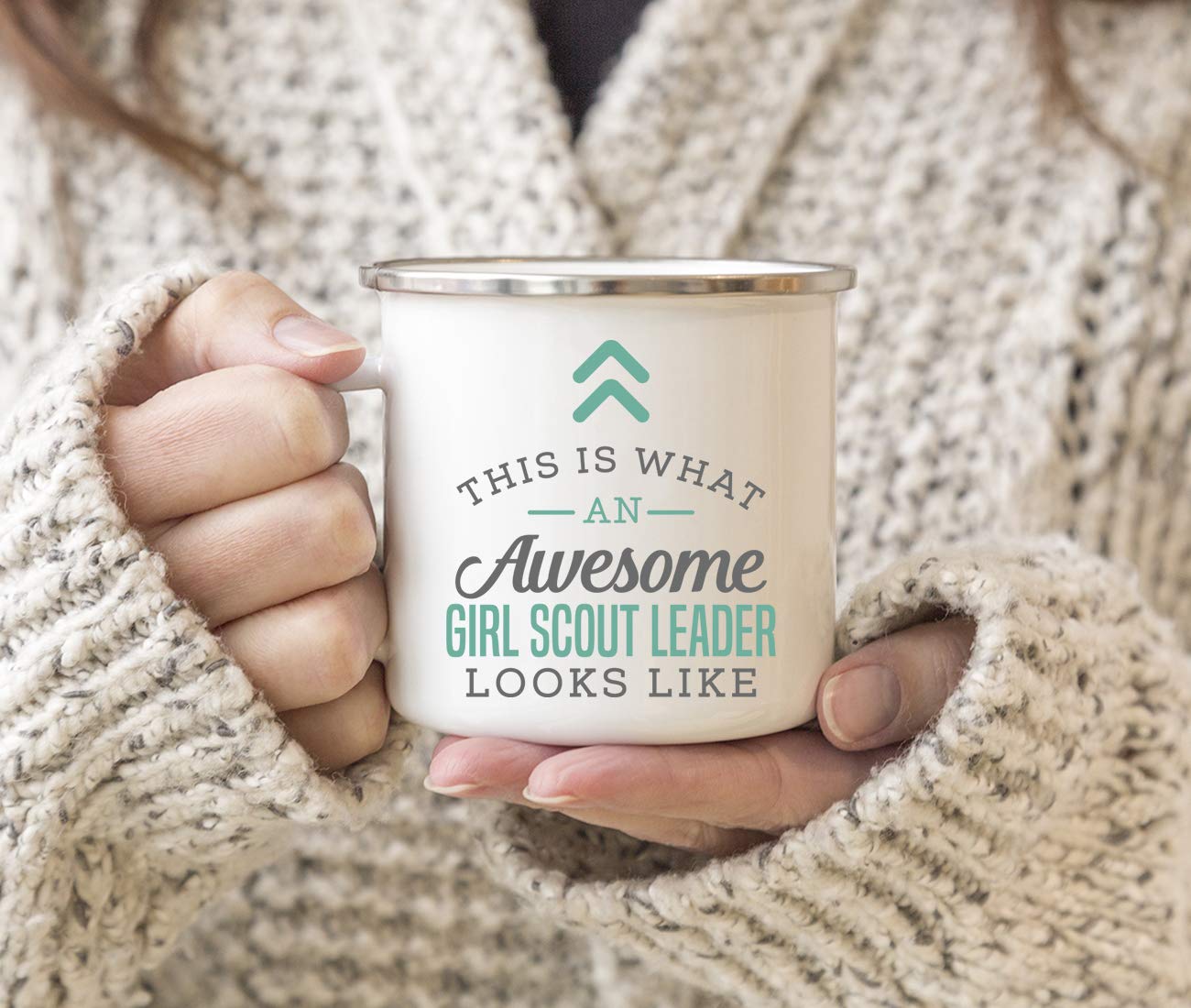Andaz Press 11oz. Stainless Steel Campfire Coffee Mug Gift, This is What an Awesome Girl Scout Leader Looks Like, 1-Pack, Birthday Gift Ideas Coworker Him Her, Includes Gift Box