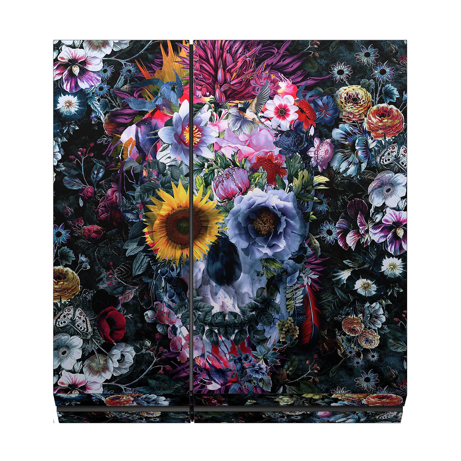 Head Case Designs Officially Licensed Riza Peker Skull Art Mix Vinyl Sticker Gaming Skin Decal Cover Compatible With Sony PlayStation 4 PS4 Console and DualShock 4 Controller Bundle