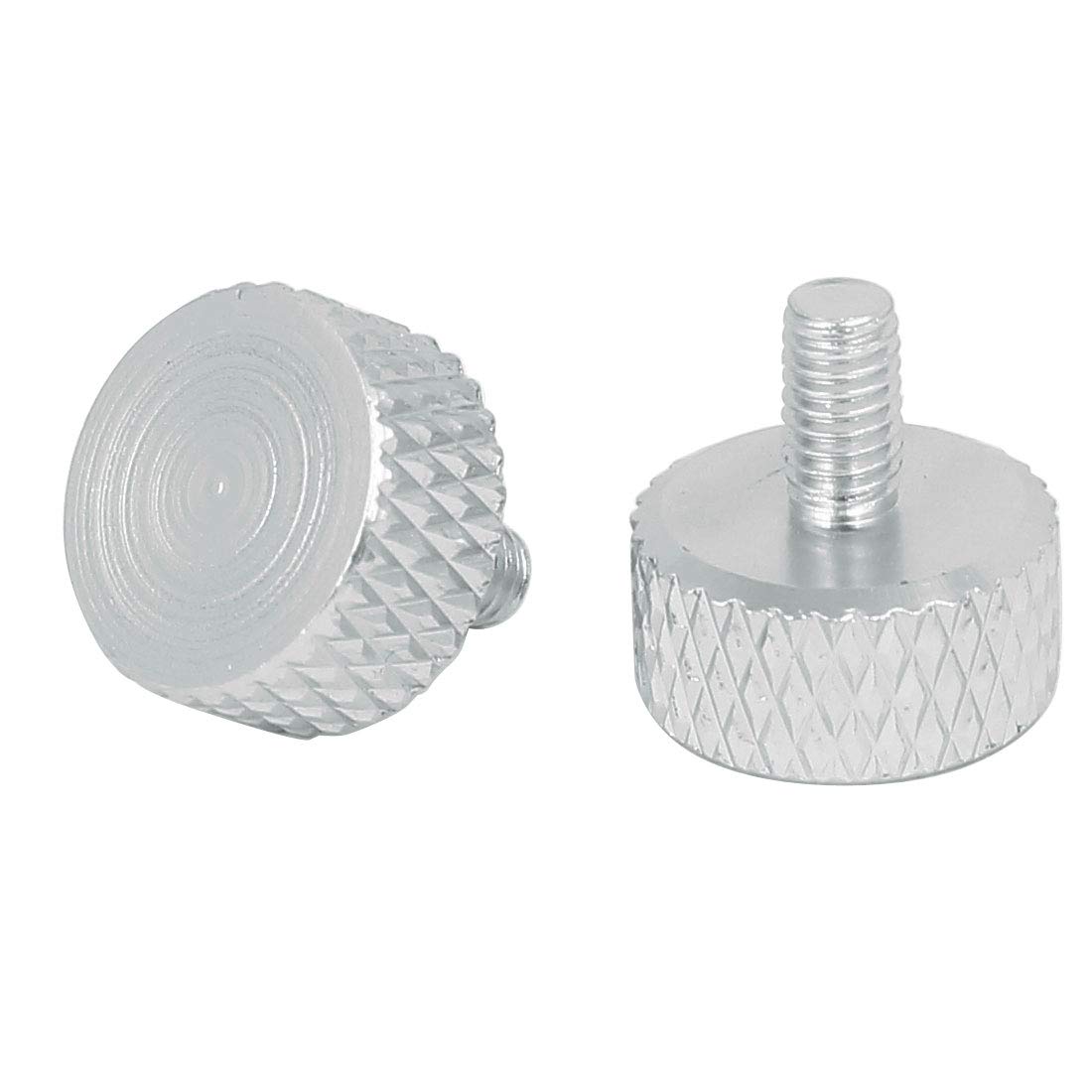 uxcell® Computer Graphics Card M3.5x6mm Flat Head Knurled Thumb Screws Silver Tone 10pcs
