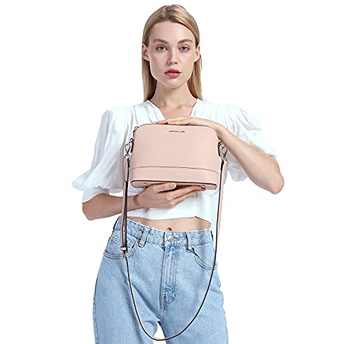 Crossbody Bags for Women, Lightweight Medium Dome Purses and Handbags with Adjustable Strap and Golden Hardwares