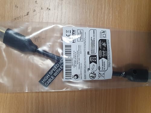 valonic Short HDMI Cable - 0.6 ft, 4k, high Speed, Ultra HD, ethernet - Compatible with Nintendo, PS5, TV, PS4, Xbox, Black, Small, Thin