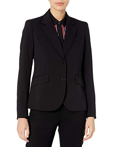 Anne Klein Women's Two Button Blazer, Anne Black, 14