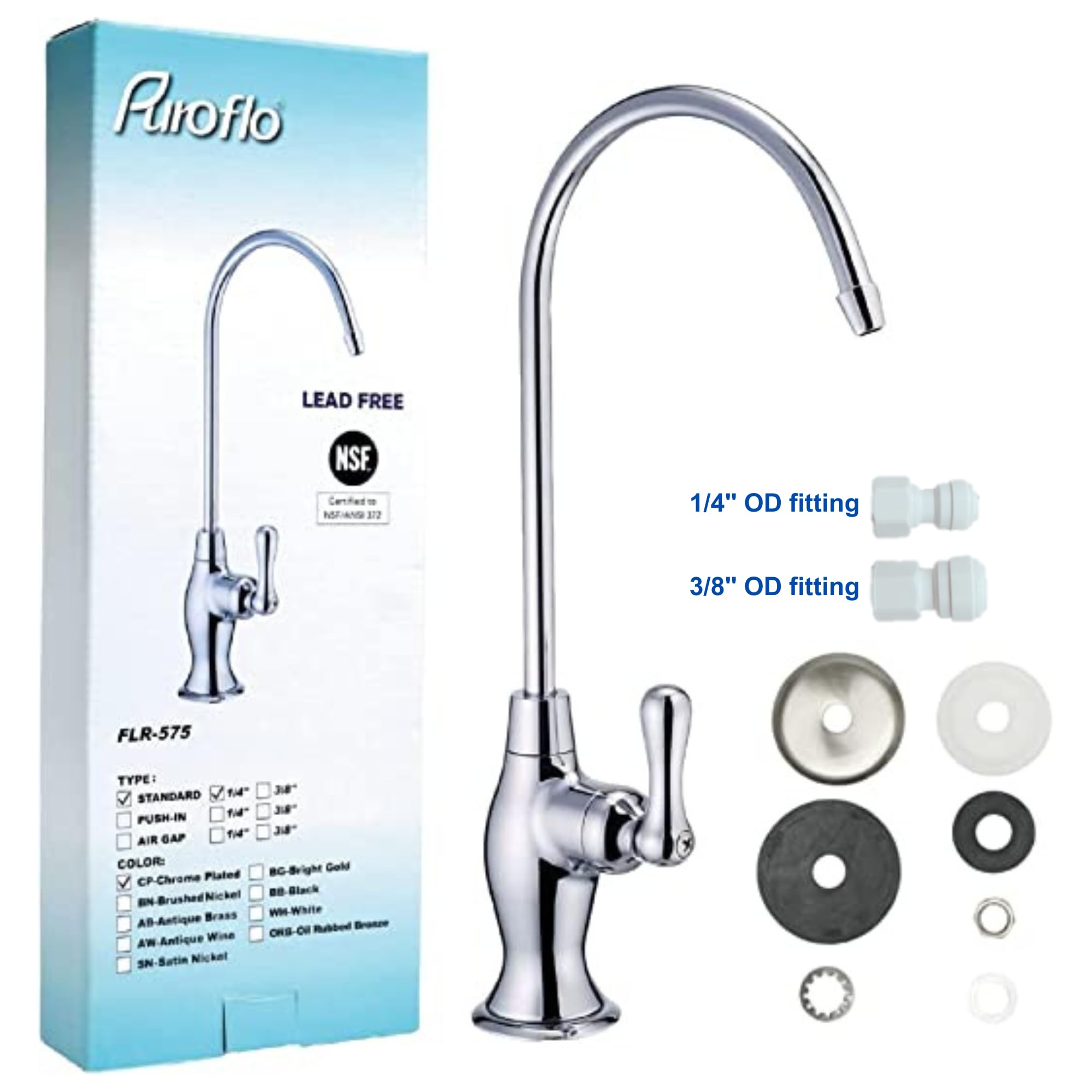 AquaTec 8800 Pump & Chrome RO Faucet