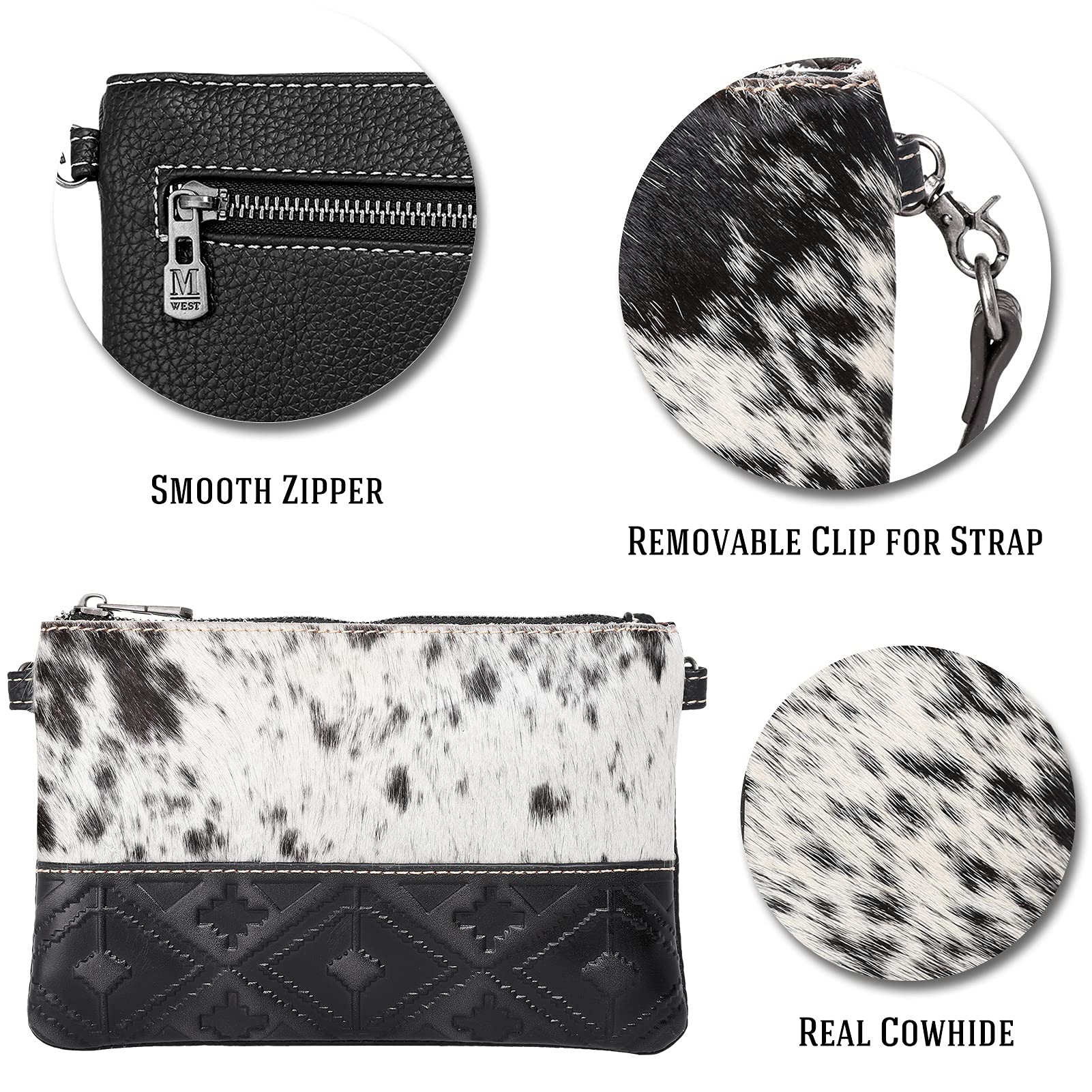 Montana West Wallet Purses for women Crossbody Cellphone Case with Cute Embossed design, Western Wristlet Handbags RLH-024BK