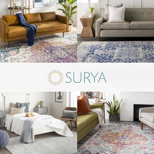 Artistic Weavers Suri Vintage Washable Area Rug,6'7" x 9',Rust/Blue