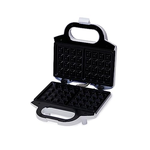 Amazon Basics Waffle Maker 2-Slices White with Non-stick coating and Easy to Clean, 700W