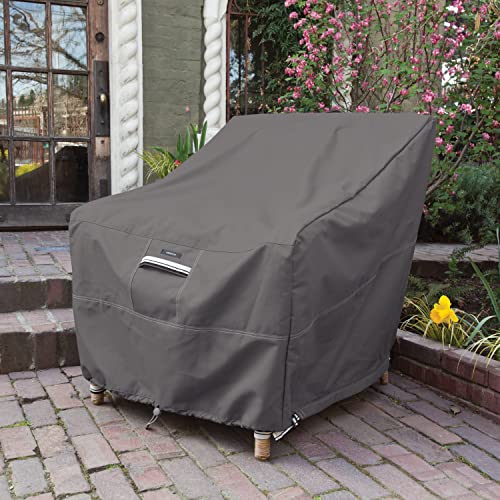 Classic Accessories Ravenna Water-Resistant 26 Inch Patio Bar Chair & Stool Cover, 2 Pack, Outdoor Patio Chair Covers