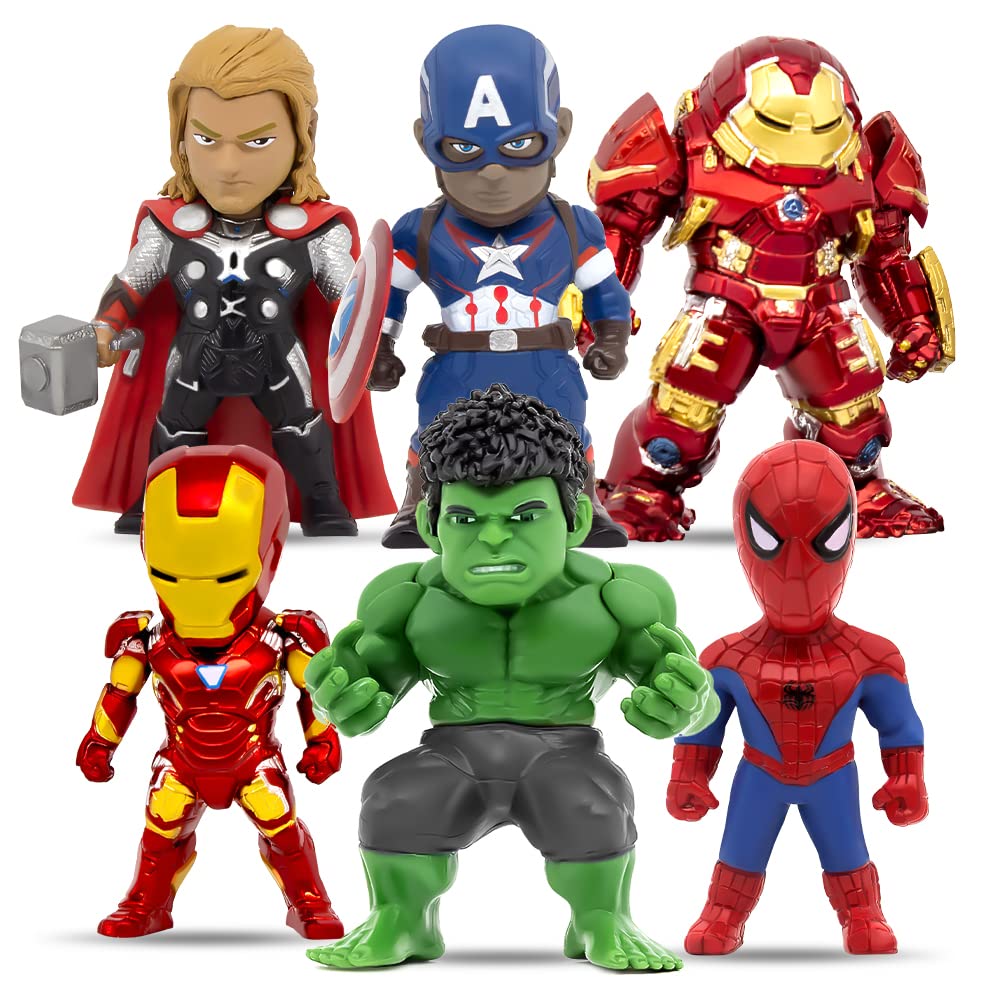 Feluxcy 6 Collectible Action Figures with Bases, 3.7-Inch ,Birthday Cake Decorations, Toys for Kids Ages 3 and Up (6 Characters)