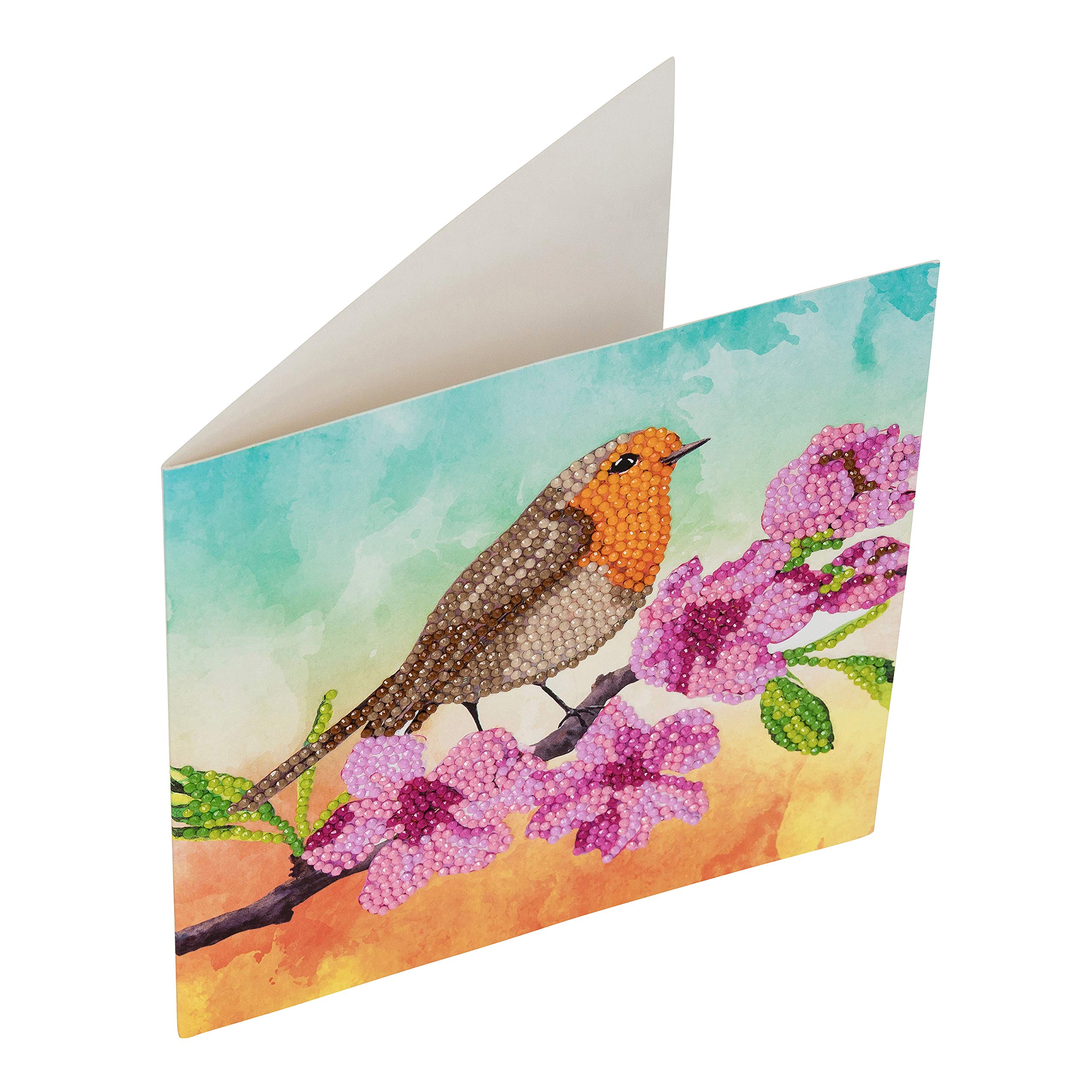 CRYSTAL ART Robin Card Kit 18 x 18 cm
