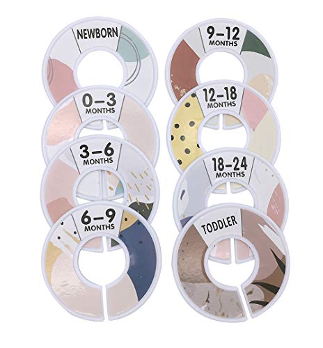 Baby Closet Size Dividers, Modern Graffiti pattern Unisex Nursery Closet Dividers, Closet Organizer, Nursery Decor & Baby Gift (Red)