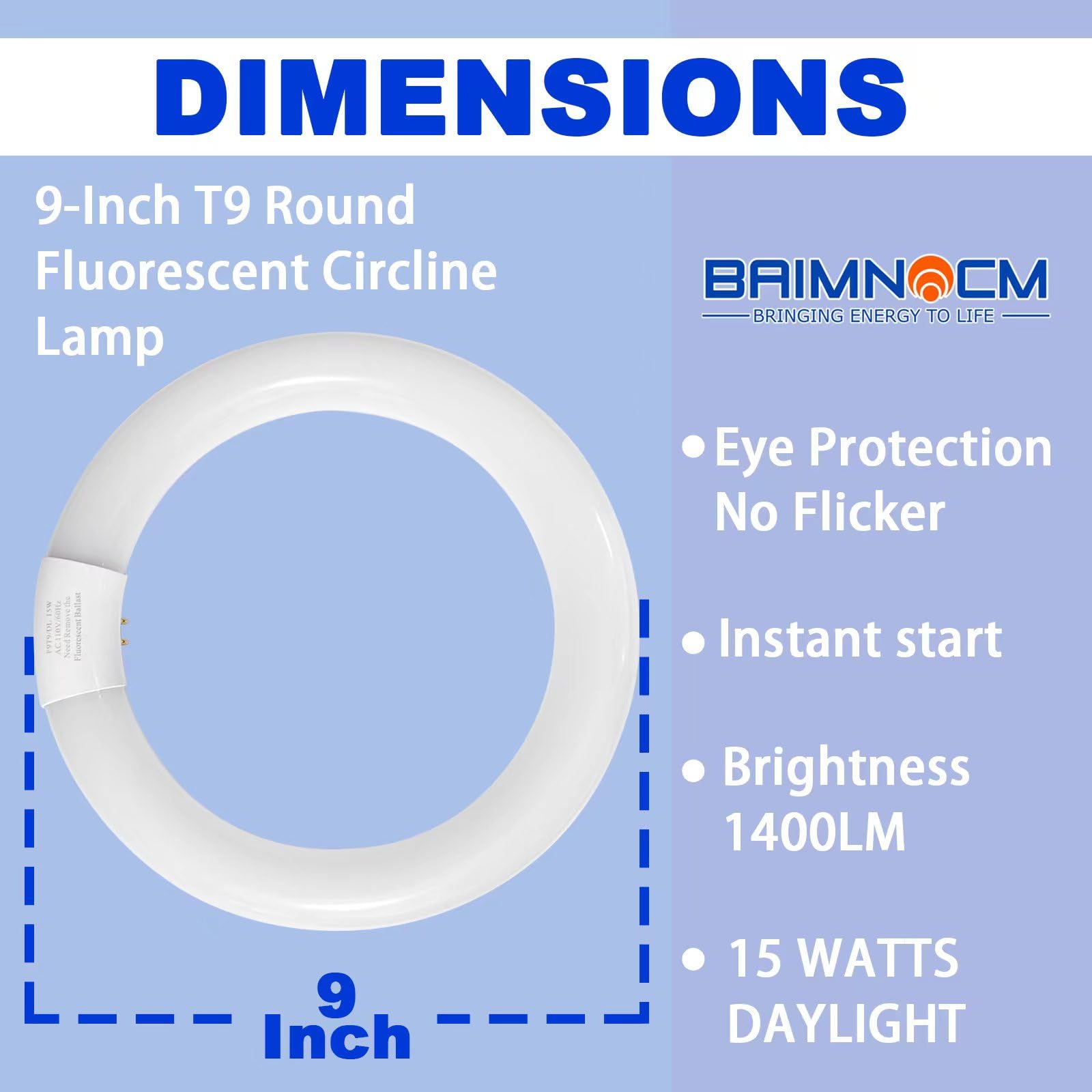 Celiwace FC9T9 30 Watt LED Replacement, 9 Inches T9 LED Circline Replacement Light Bulb for Circular Fluorescent Bulb FCL30, Daylight G10q Base, 2 Count