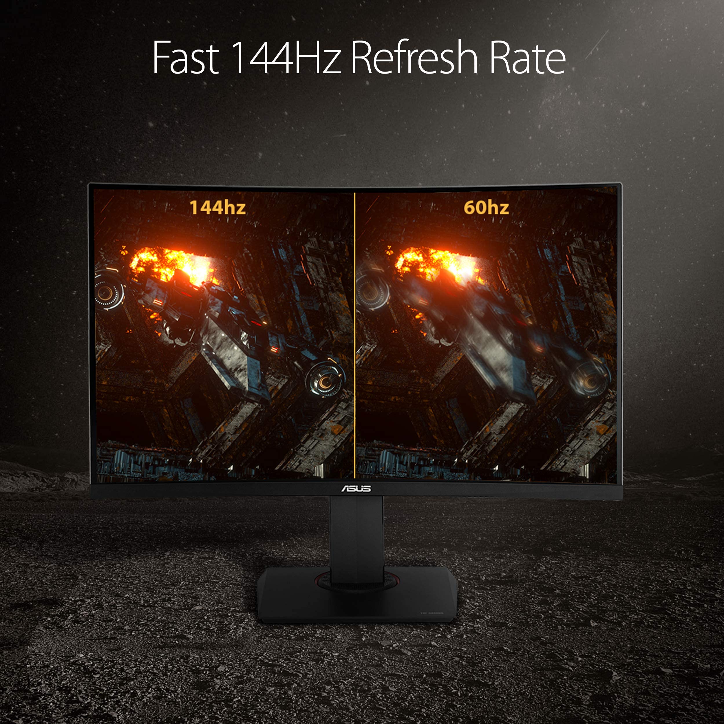 Asus TUF Gaming VG32VQ 32β Curved Gaming Monitor FreeSync HDR Elmb Sync 1440P 144Hz 1ms Eye Care with DP HDMI (Renewed)