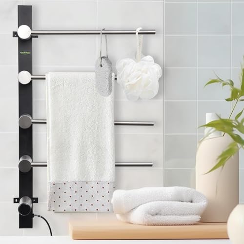 Bathroom Towel Warmer - Bathroom Electric Towel Warmer | Electric Drying Rack with Timing Function for Hotel, Apartment, Home, and Gym