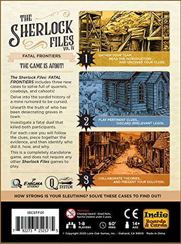Indie Boards and Cards Sherlock Files vol 4 Fatal Frontiers , Brown