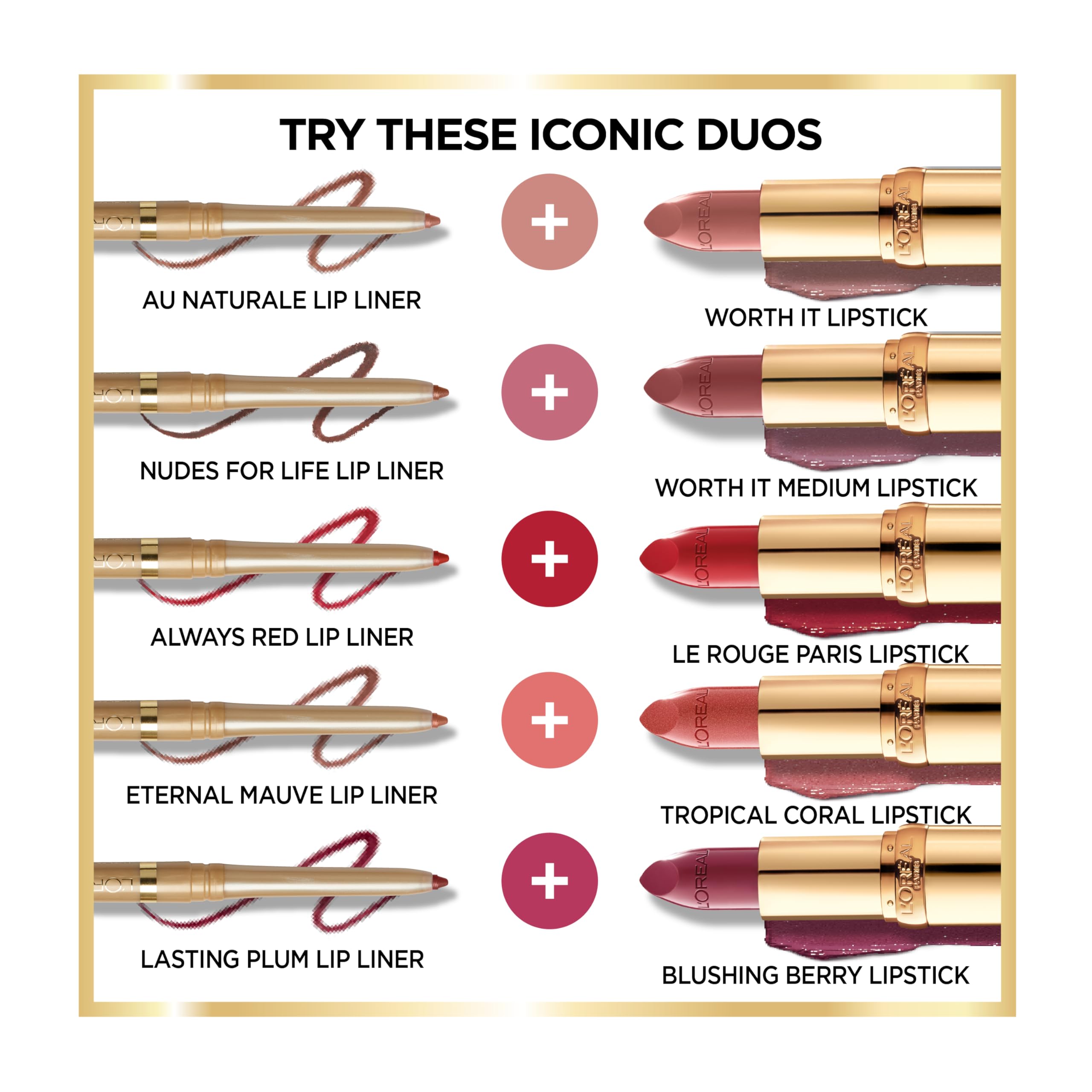 L’Oréal Paris Colour Riche Lip Liner Pencil, Creamy Lip Liner with Omega 3 and Vitamin E, 783 More Chocolate (Brown)
