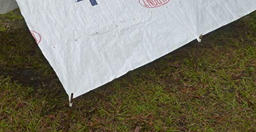 Anchor Tab Products - 9 X 7 ft. Tyvek House wrap Ground Sheet - Tent Footprint - Camp Tarp w/ 8 Anchor Loops