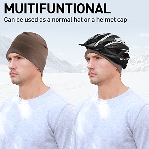 Arcweg Skull Cap Hat Winter Thermal Helmet Cycling Cap Beanie Sports Head Warmer Coffee