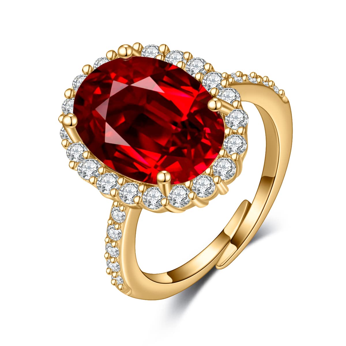 Artilady April Birthstone Rings for Women - Adjustable Open Ring diamond Stone Mothers Birthday