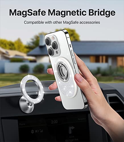 andobil Magnetic Phone Grip Bling & Carbon Fiber