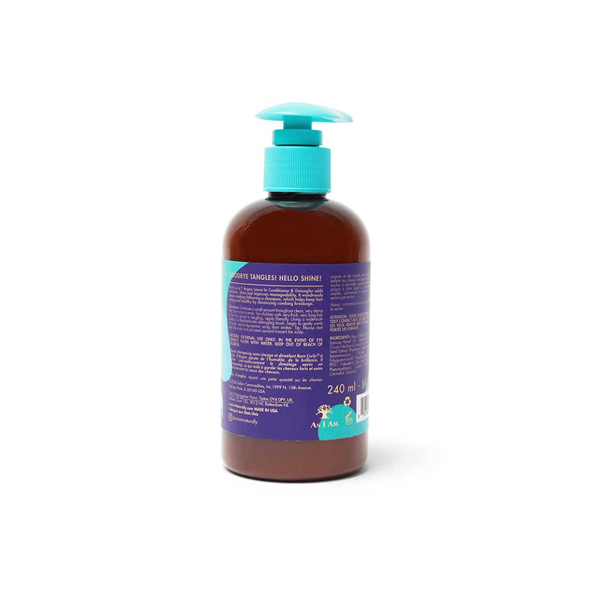 As I Am Born Curly Argan Leave-In Conditioner & Detangler - 8 ounce