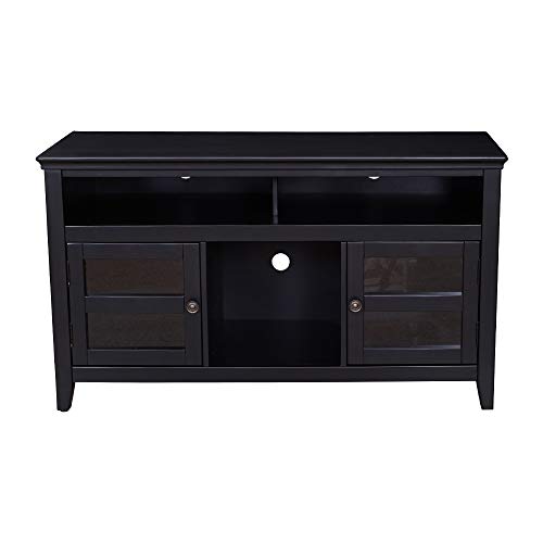 Amazon Brand – Ravenna Home Classic Solid Wood Media Center, 47.87"W, Black
