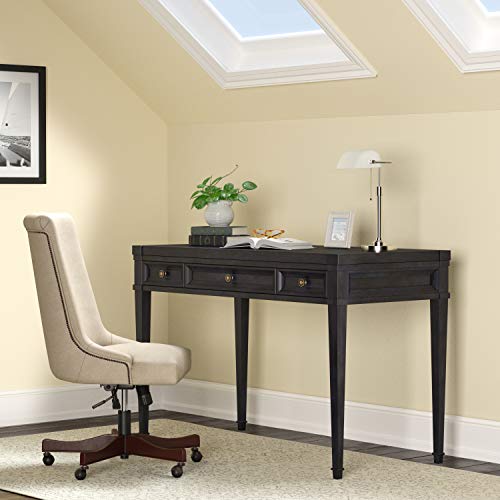 Amazon Brand β Ravenna Home Classic Straight Banker's Task Desk Lamp with LED Light Bulb, 16"H, Brushed Nickel
